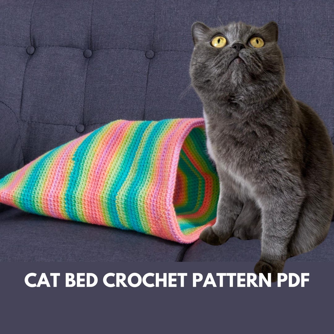 Cat Bed Crochet Pattern PDF Cat Pod Cave Crochet Pattern Kitten Cave - Etsy