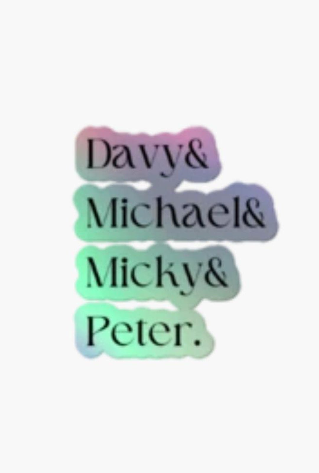 The Monkees Names Holographic Stickers - Etsy