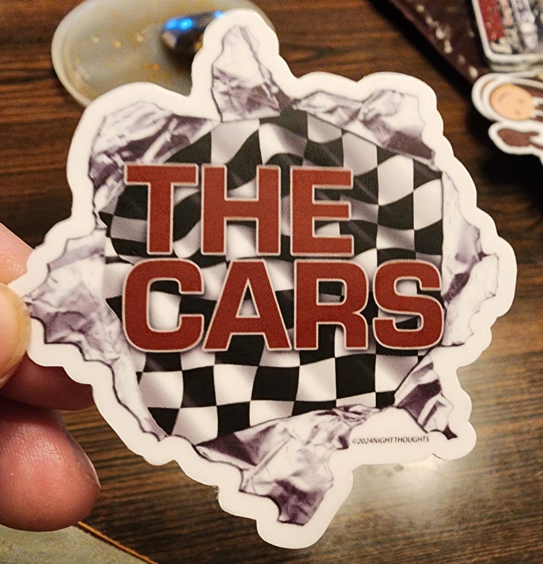 The Cars With Checkered Flag Sticker - Etsy