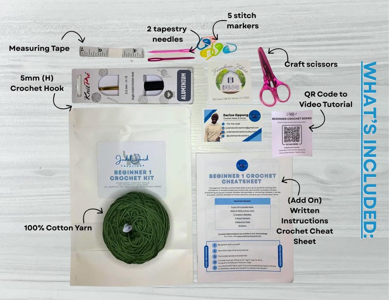 Beginner Crochet Kit for Adults With Video Tutorial, Learn Easy ...