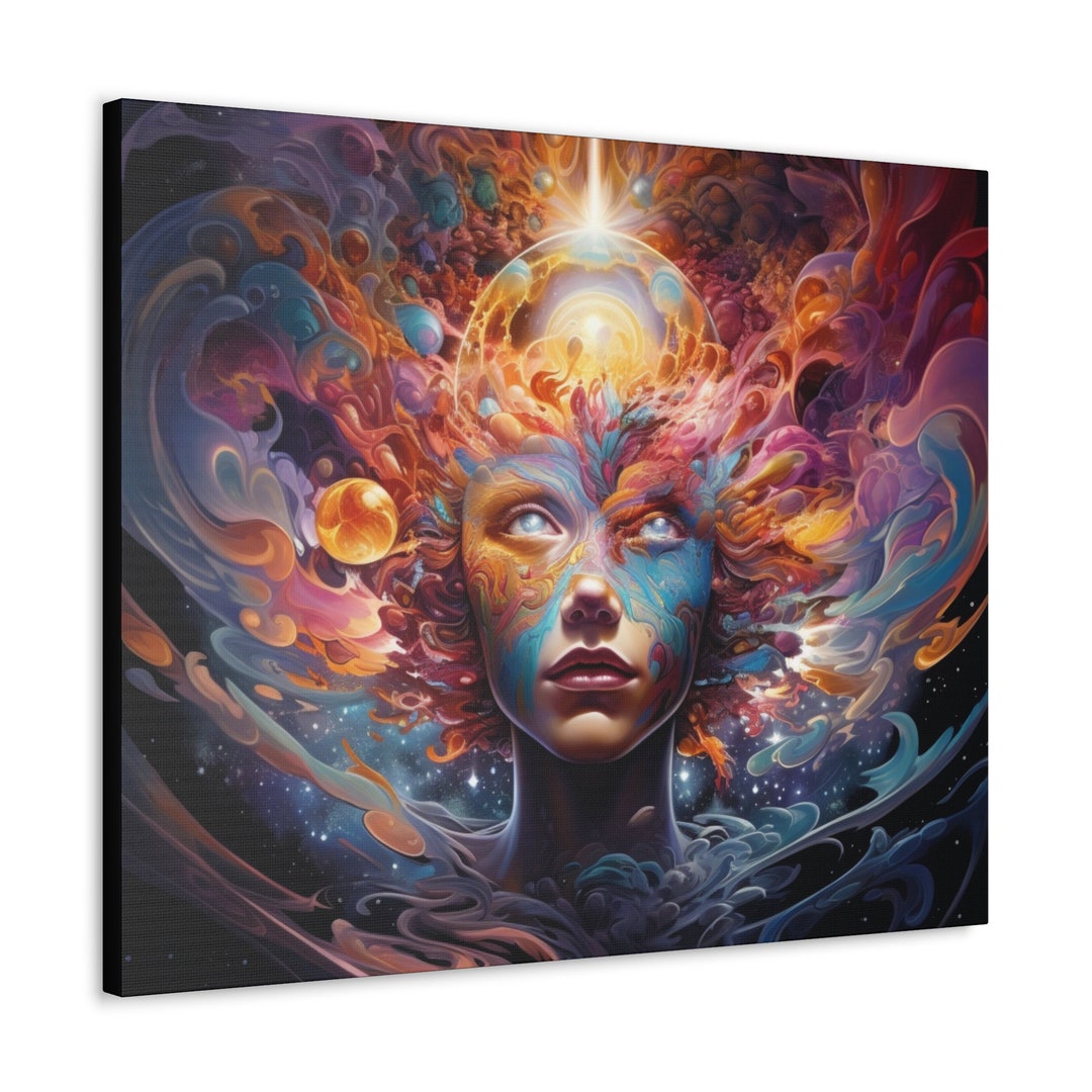 The Mind Art CANVAS Print Visionary Art Psychedelic - Etsy