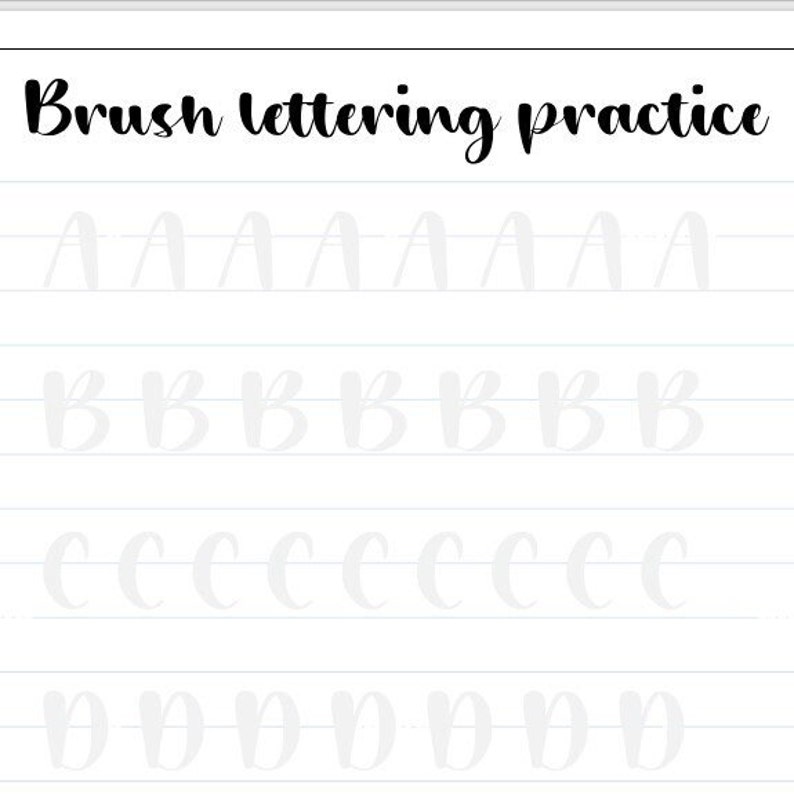 Printable Hand Lettering Practice Worksheets Calligraphy Printable ...