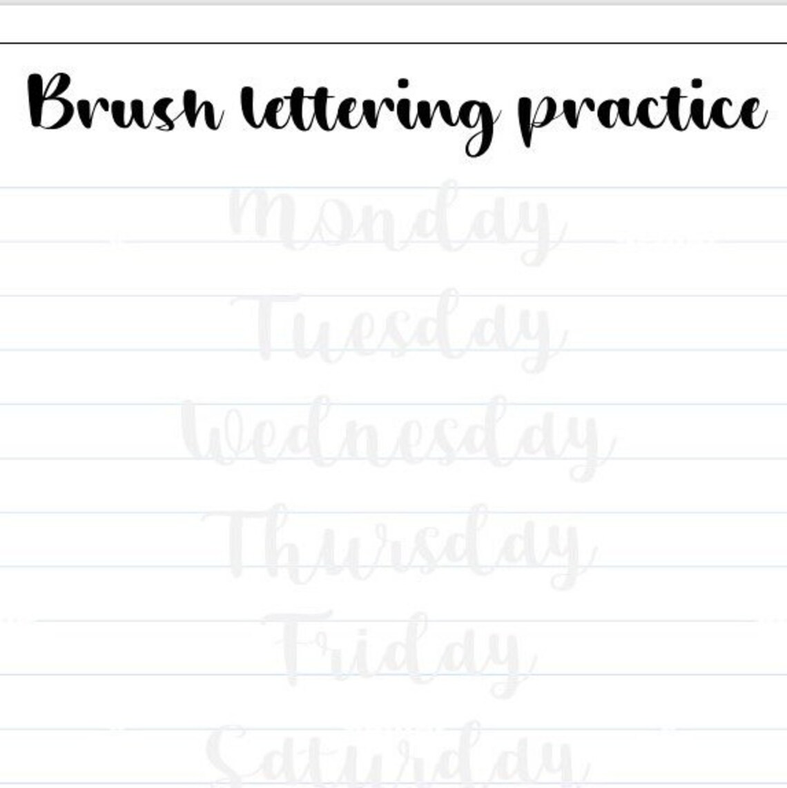 Printable Hand Lettering Practice Worksheets Calligraphy Printable ...