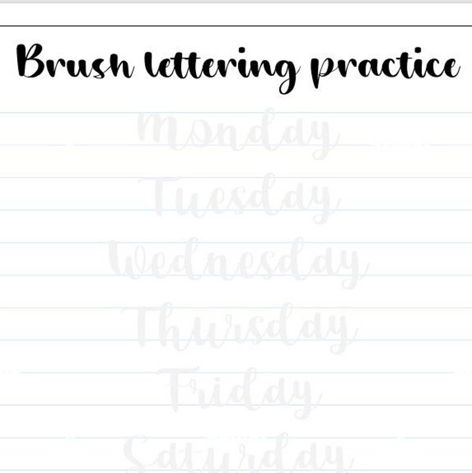 Printable Hand Lettering Practice Worksheets Calligraphy Printable ...