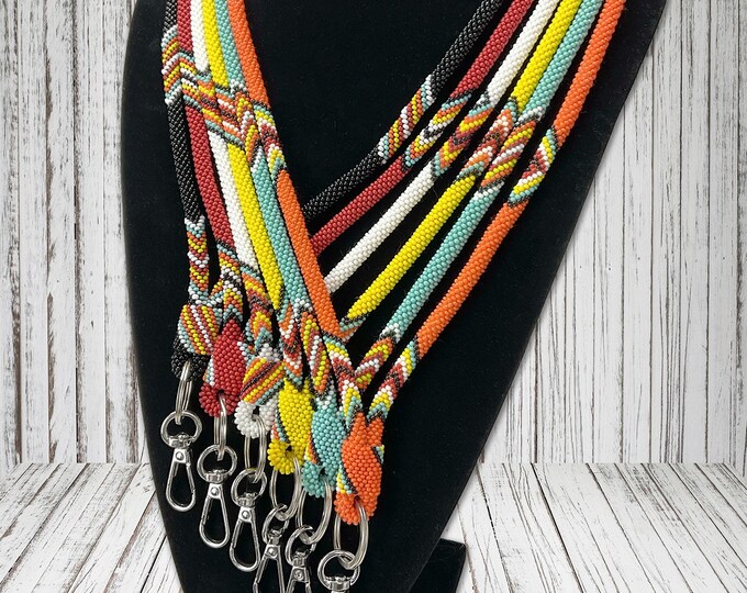 Handmade Beaded Lanyards - Etsy