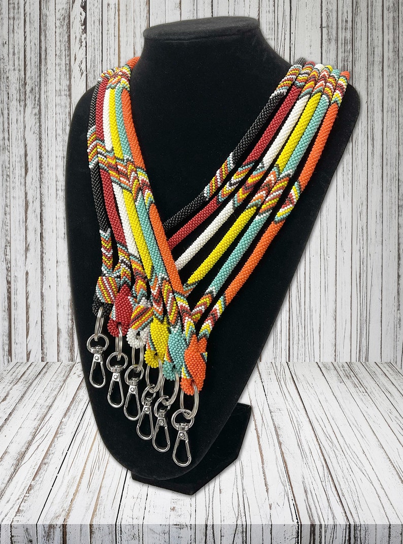 Handmade Beaded Lanyards - Etsy