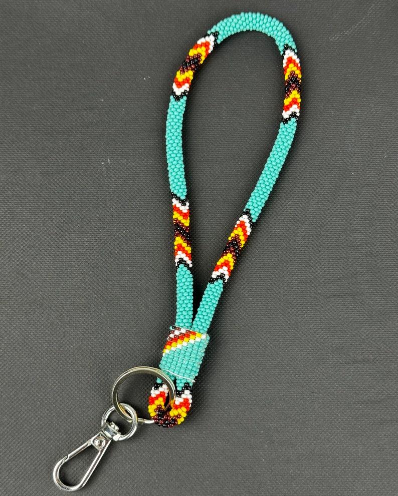Handmade Indigenous Beaded Wrist Lanyard - Etsy Canada