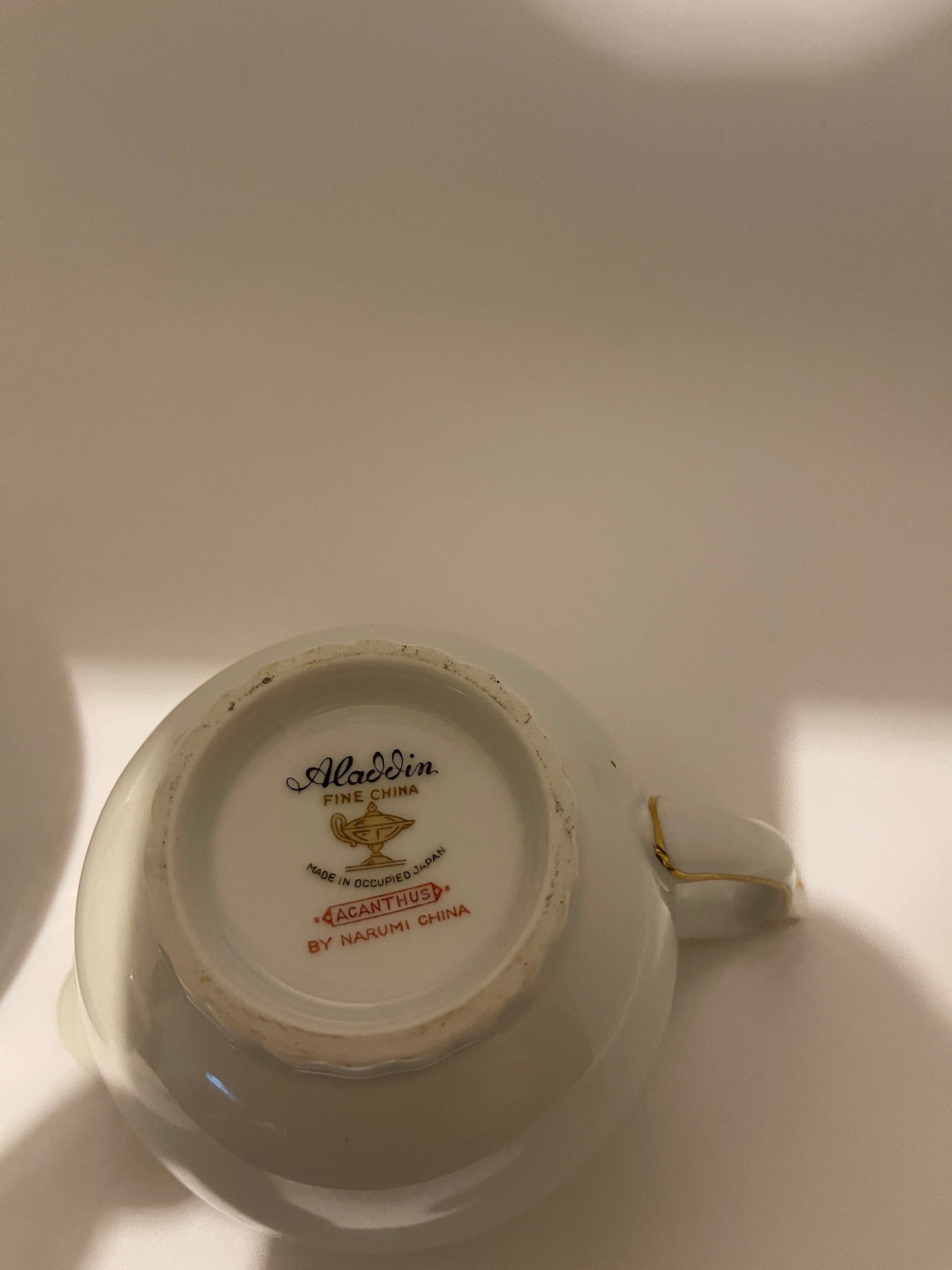 1940s Creamer Occupied Japan Aladdin Acanthus, Vintage Fine China ...