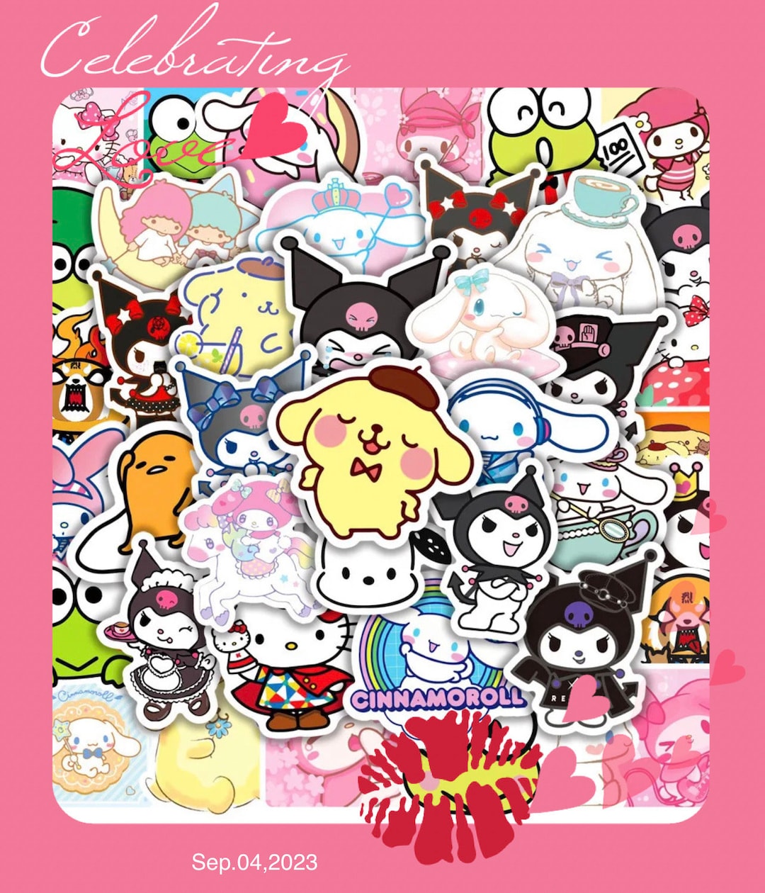 Sanrio Sticker Lot of 10 Sanrio Vinyl Japan Hello Kitty My Melody ...
