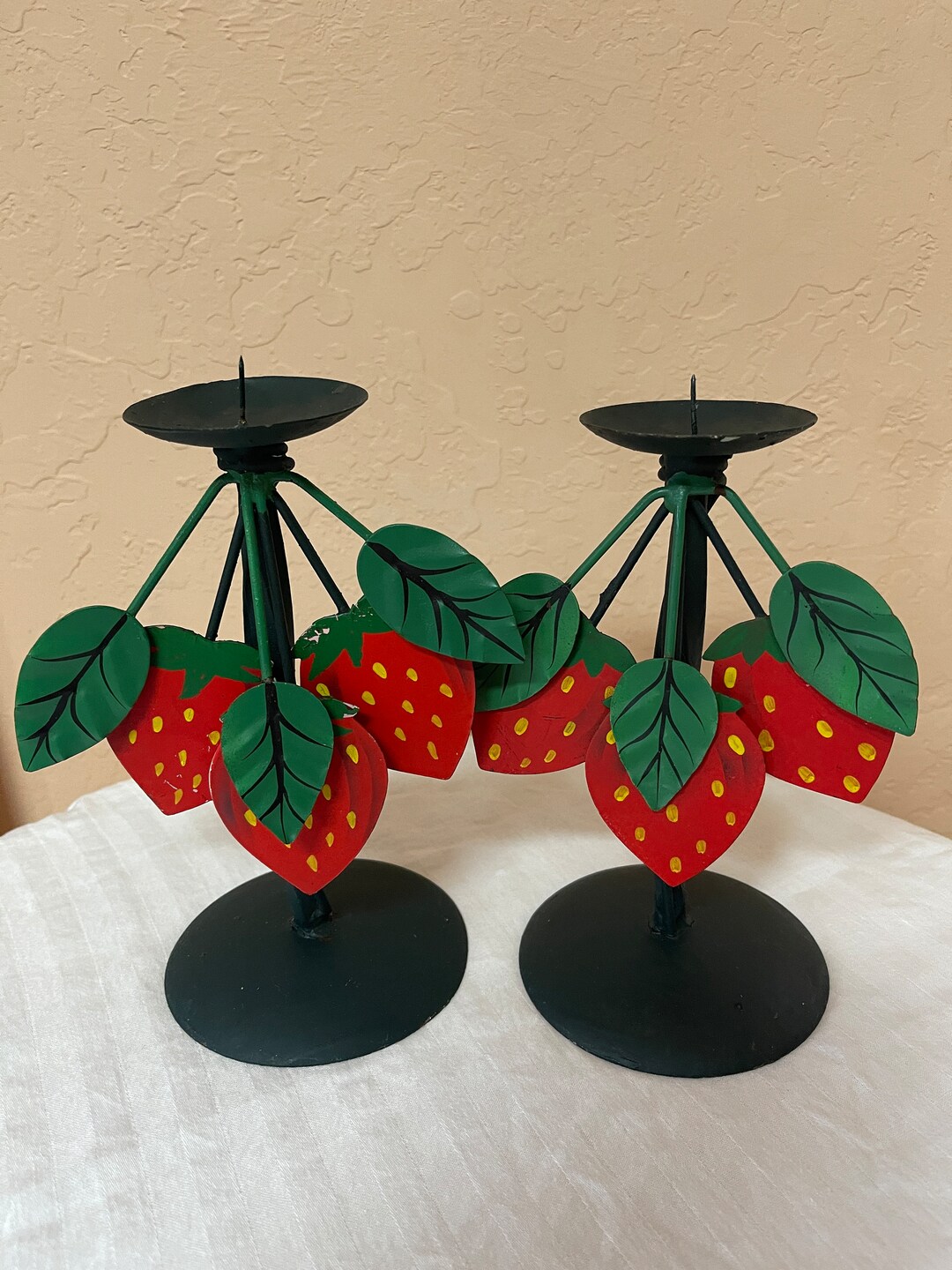 Strawberry Candle Holders Cottage Core - Etsy