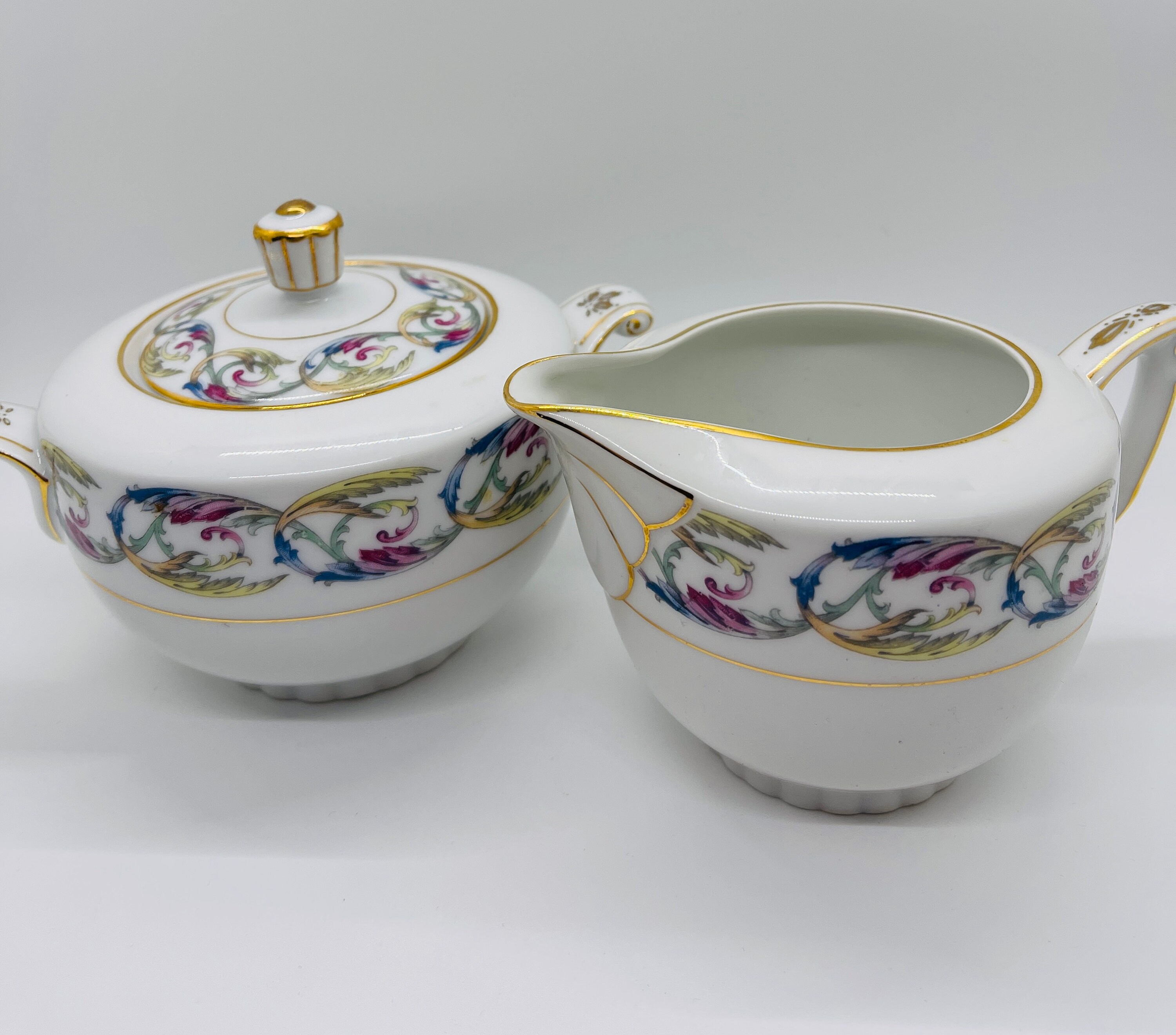 1940s Creamer Occupied Japan Aladdin Acanthus, Vintage Fine China ...