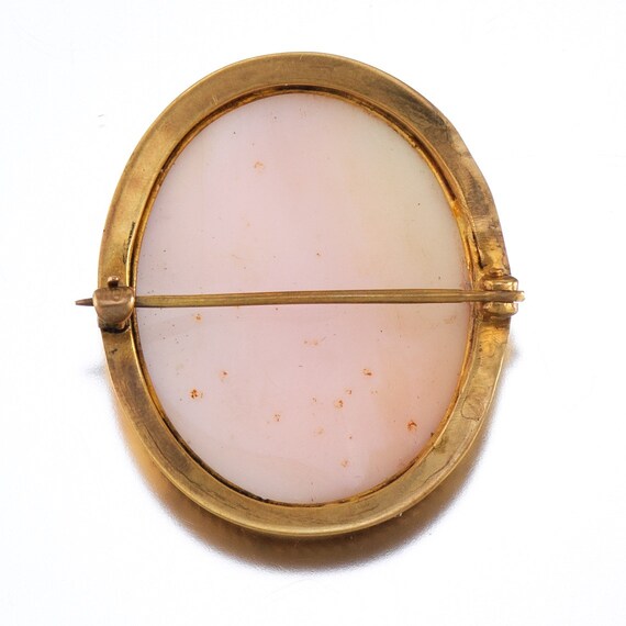 10K Classic Cameo Pin Brooch - Gem