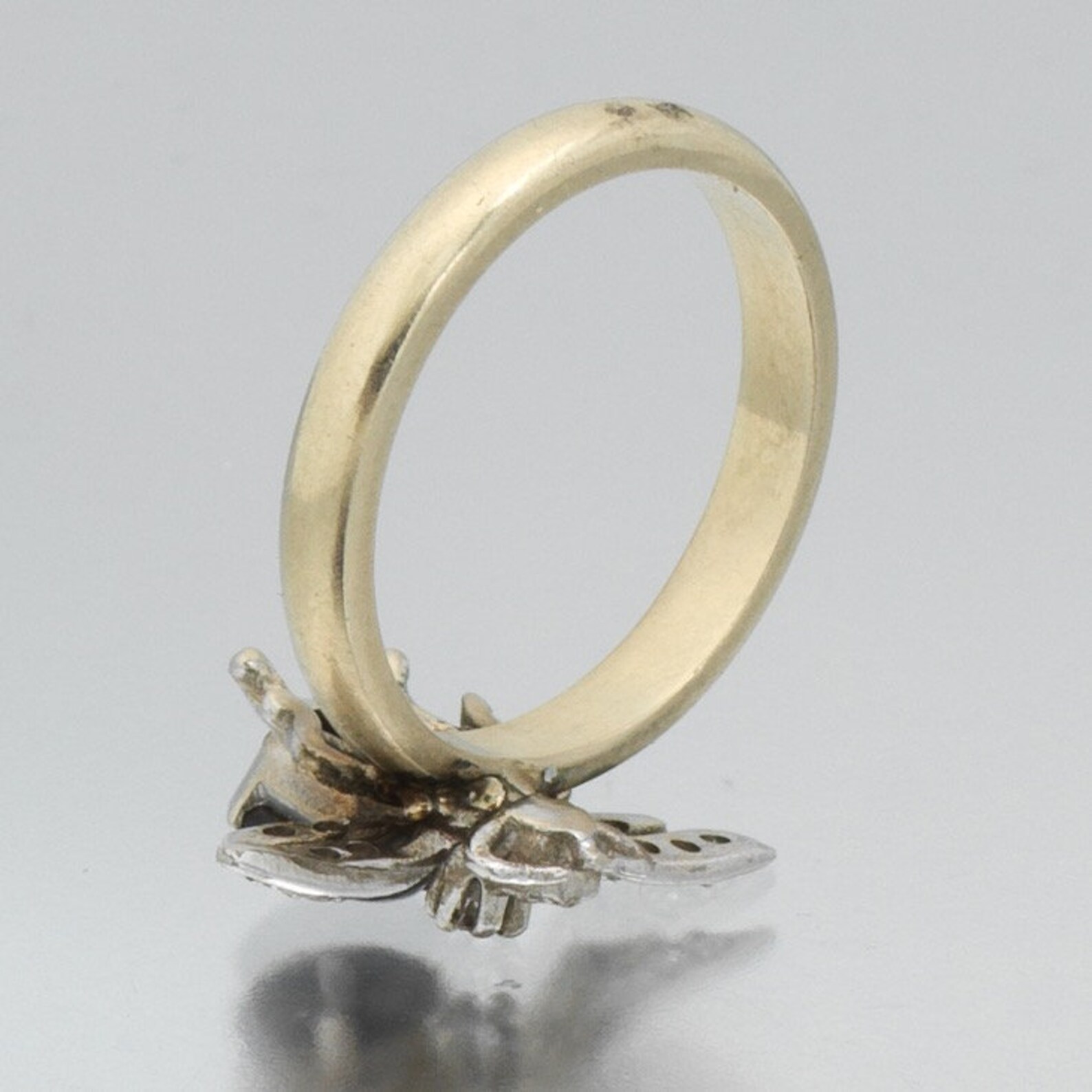 Vintage Gold Tiger's Eye and Diamond Bee Ring Size 5.5 - Etsy