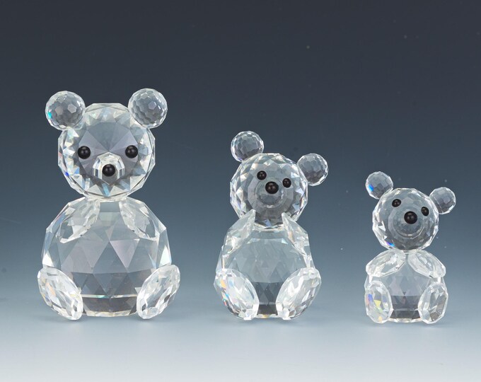 Three Swarovski Crystal Teddy Bears - Etsy