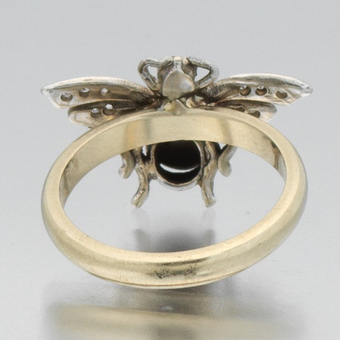 Vintage Gold Tiger's Eye and Diamond Bee Ring Size 5.5 - Etsy