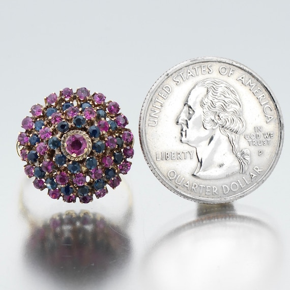 Vintage 14K Gold Blue Sapphire and Ruby Princess Arti… - Gem