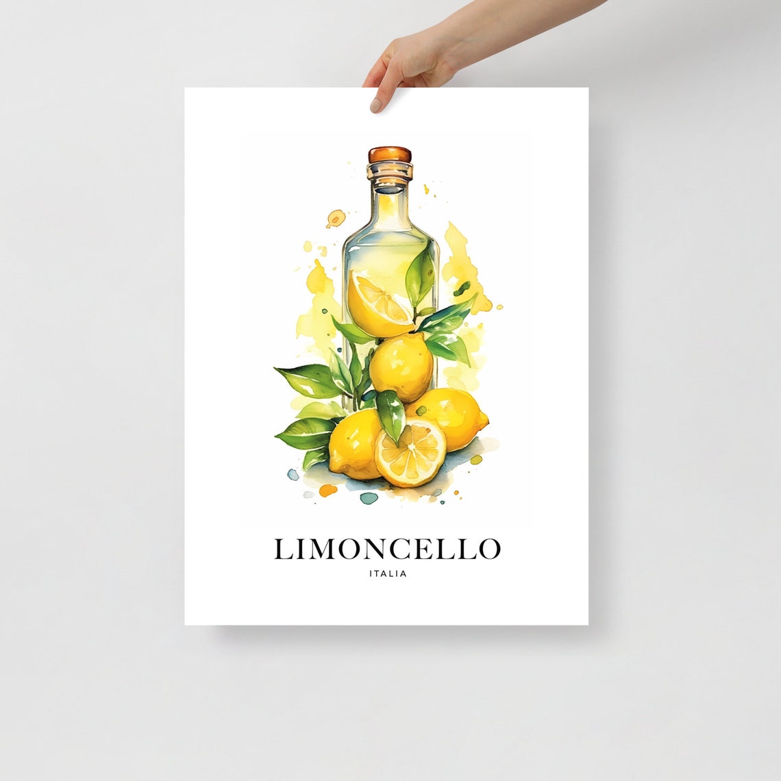 Limoncello Printable, Instant Download Watercolor Painting Limoncello ...