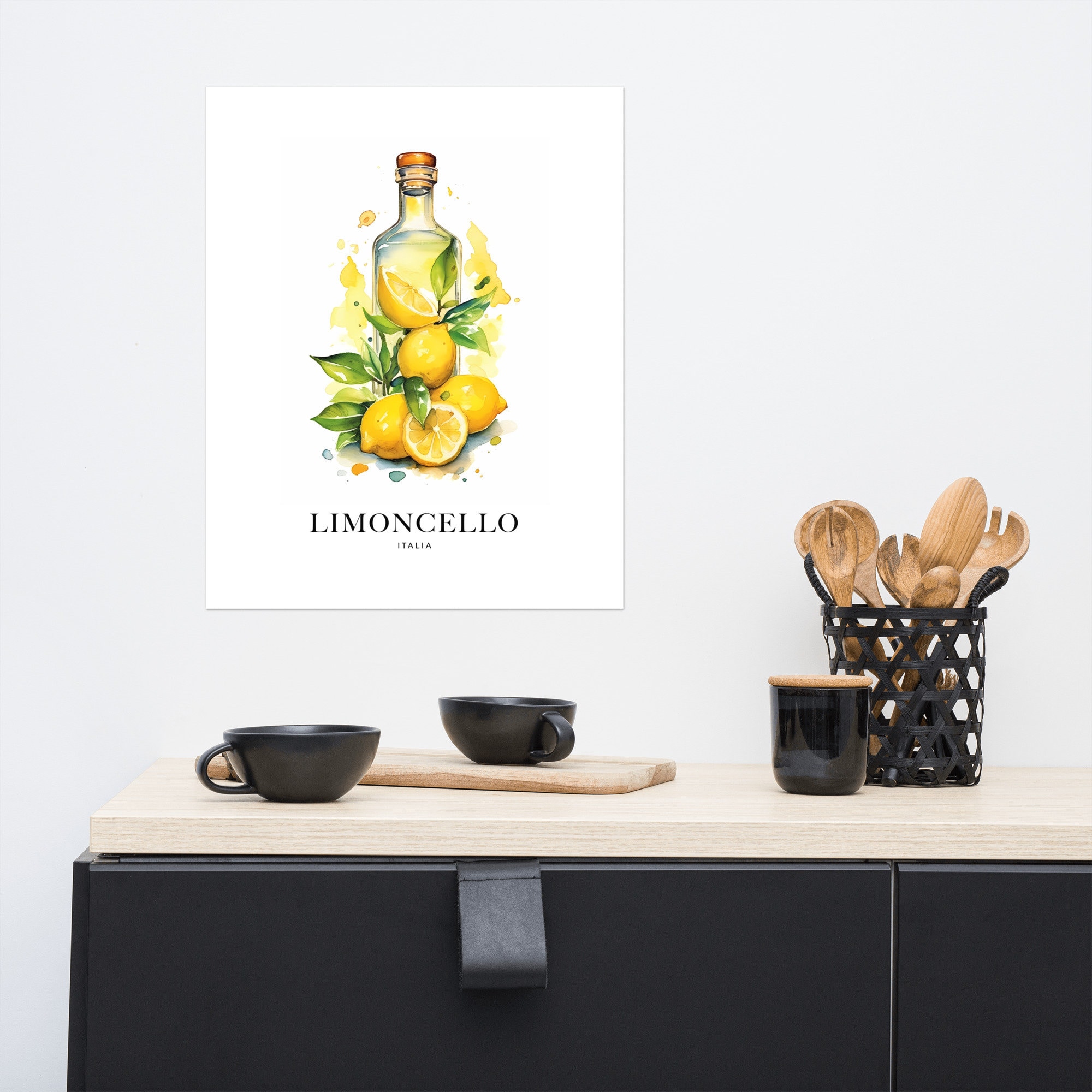 Limoncello Printable, Instant Download Watercolor Painting Limoncello ...