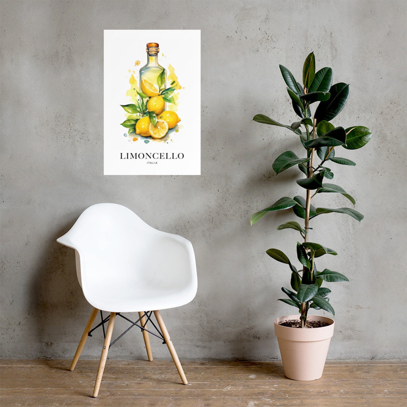 Limoncello Printable, Instant Download Watercolor Painting Limoncello ...