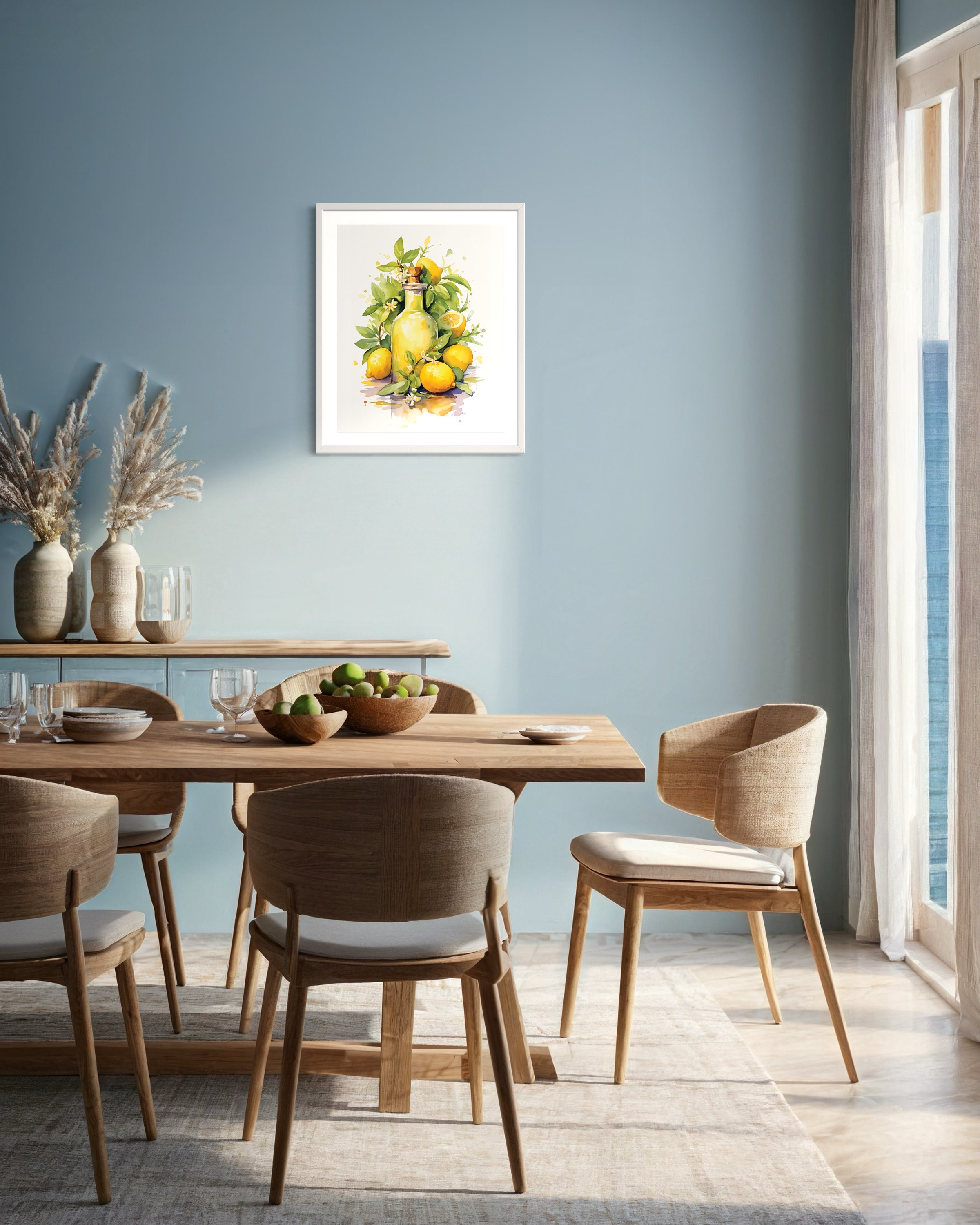 Limoncello Bottle || Printable, Instant Download || Watercolor Painting ...