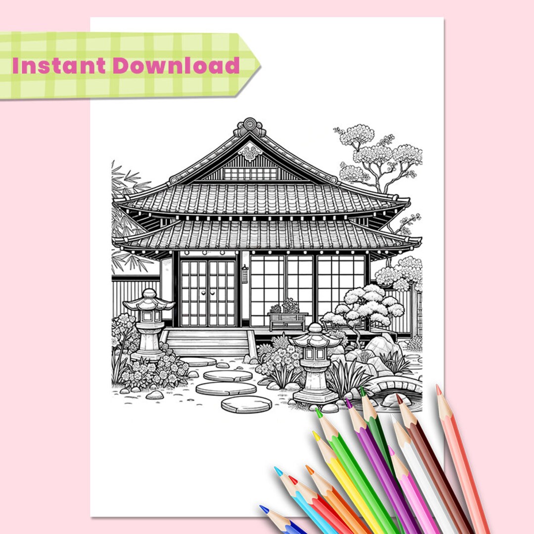 Adult Coloring Pages "houses" Bundle of 30 | Instant Download ...