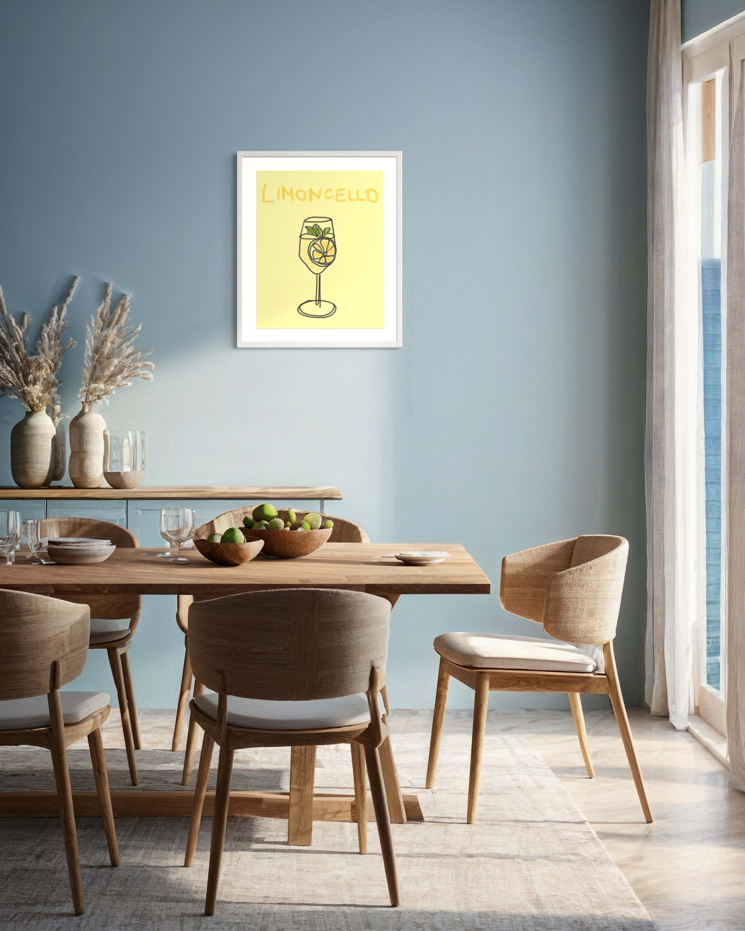 Limoncello Spritz Drawing Poster Printable, Instant Download Drawing ...