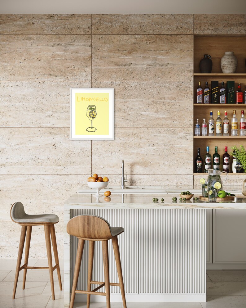 Limoncello Spritz Drawing Poster || Printable, Instant Download ...