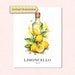 Limoncello Printable, Instant Download Watercolor Painting Limoncello ...