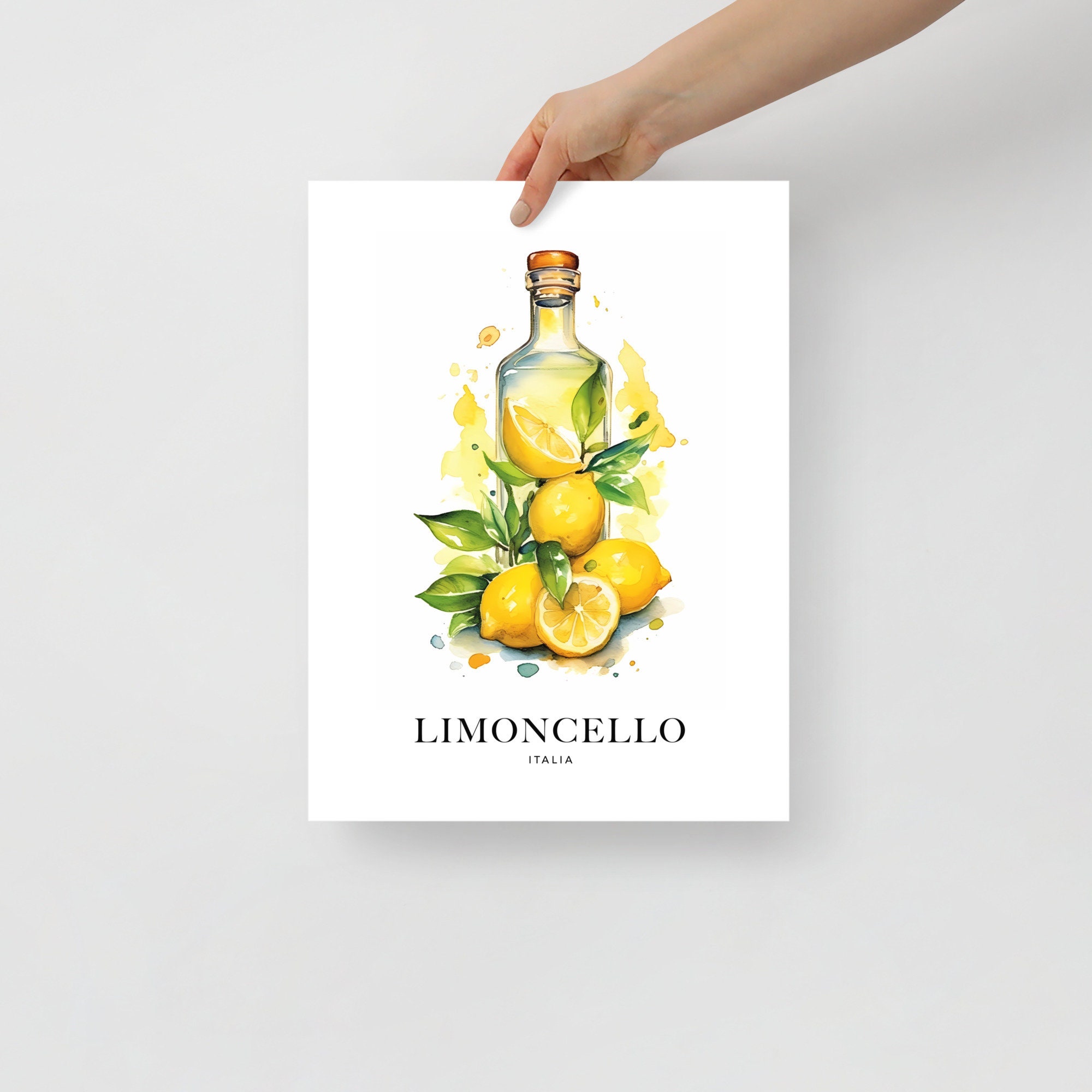 Limoncello Printable, Instant Download Watercolor Painting Limoncello ...