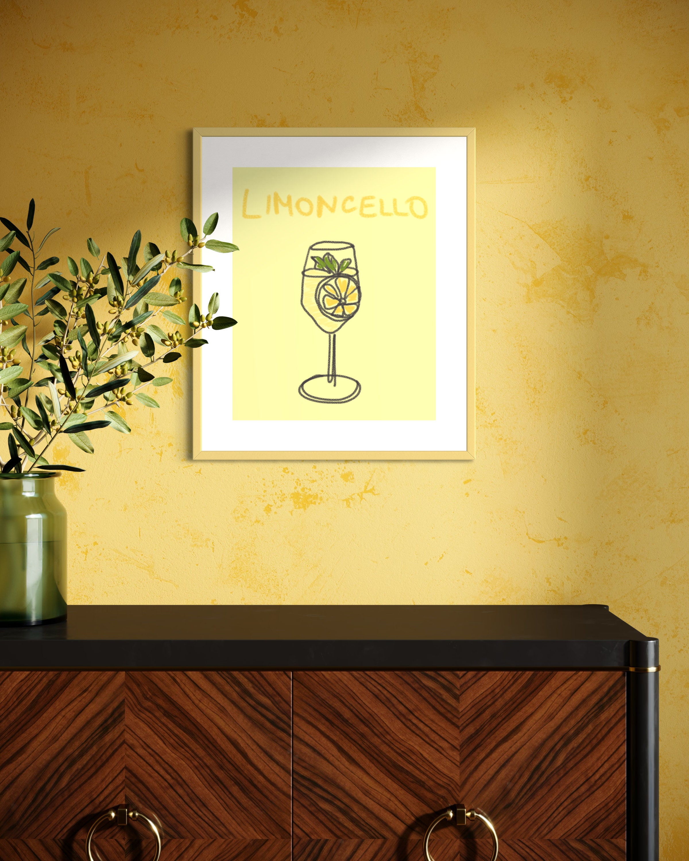 Limoncello Spritz Drawing Poster || Printable, Instant Download ...