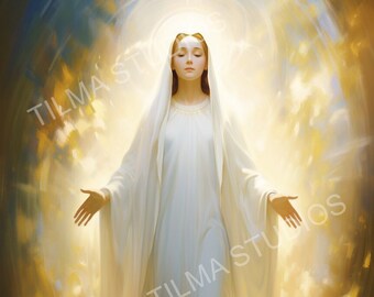 Our Lady of Fatima, Virgin Mary Catholic Art Print , Blessed Mother - Etsy