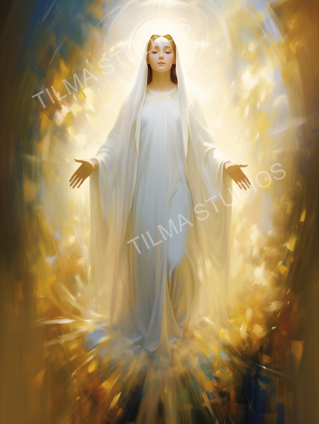 Our Lady of Fatima Portrait Catholic Art - Etsy