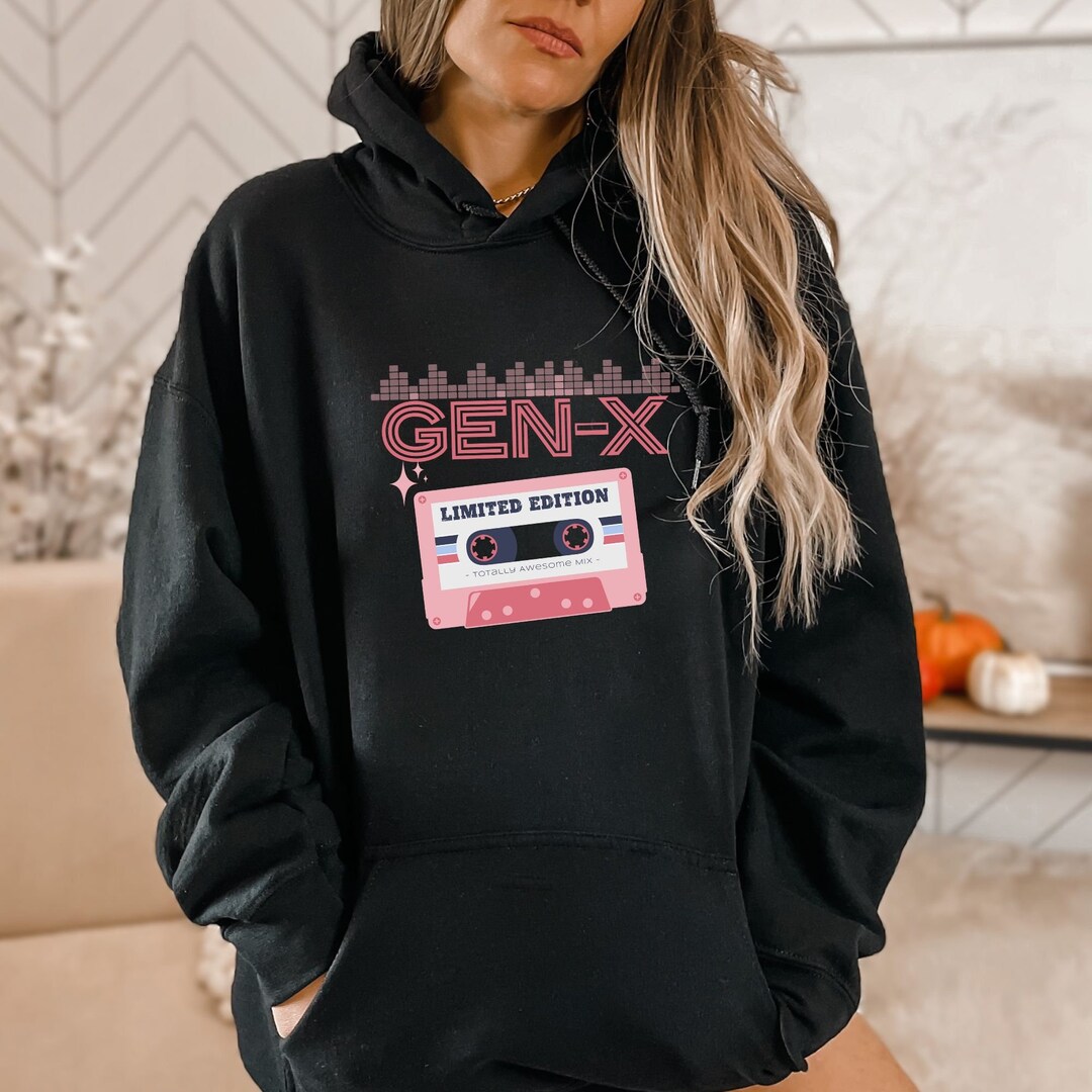 Gen-x Cassette Hoodie, Generation X Shirt, Mixtape, Throwback, Gen-xer ...