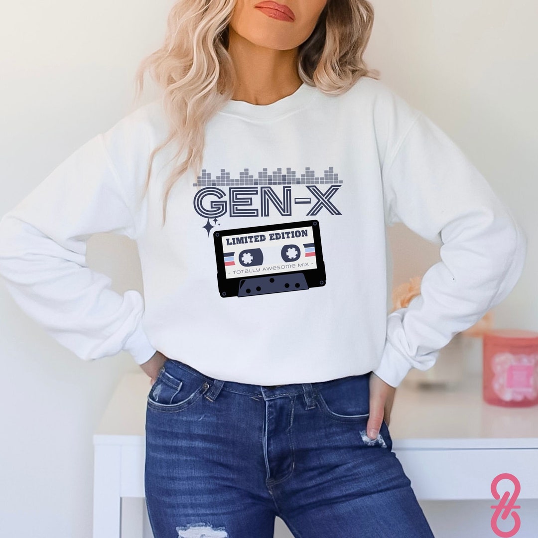 Gen-x Cassette Sweatshirt, Generation X Sweat Shirt, Mixtape, Throwback ...