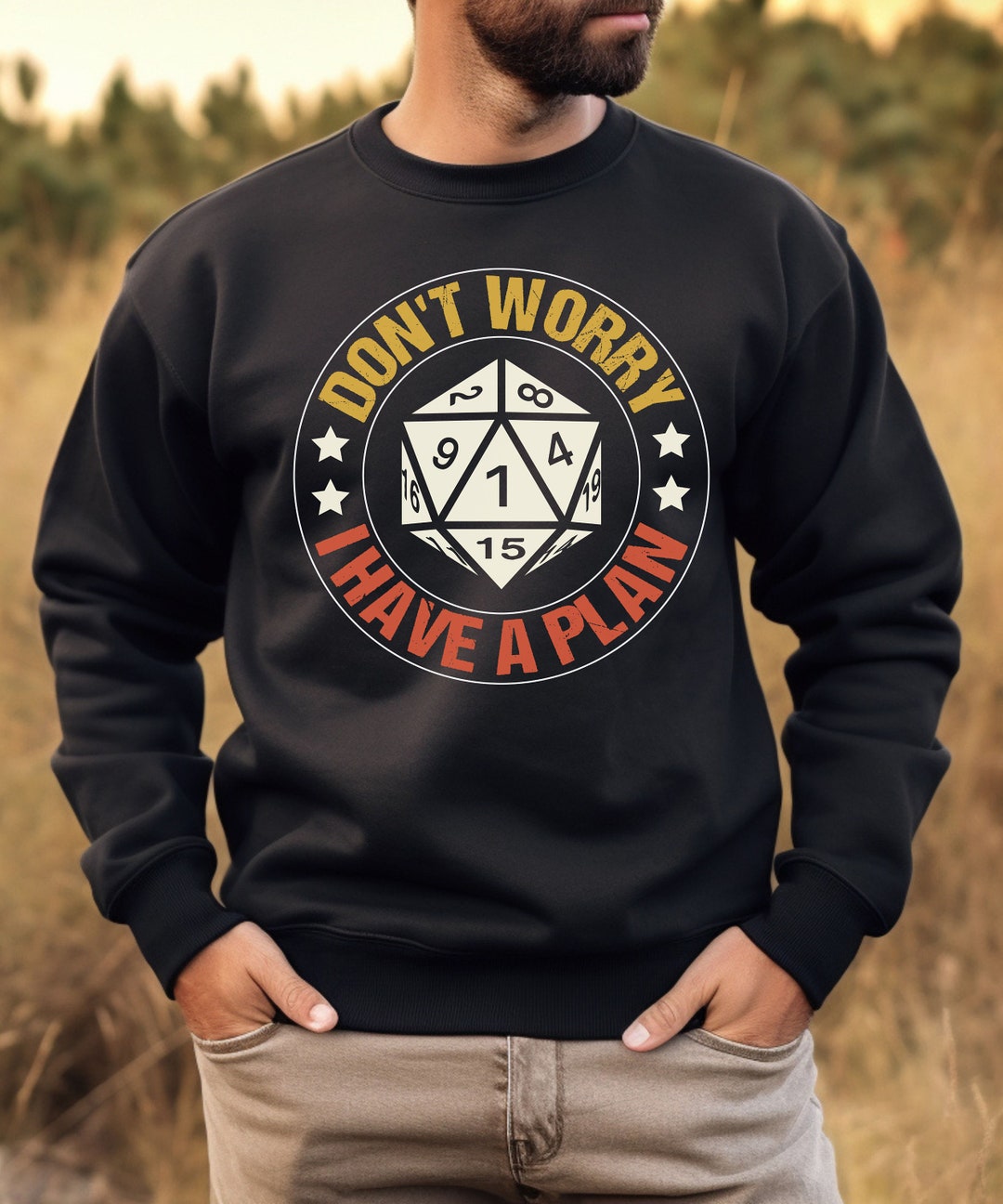 Dice Gaming Sweater, Distressed Font, Role Playing Game Shirt, Don't ...