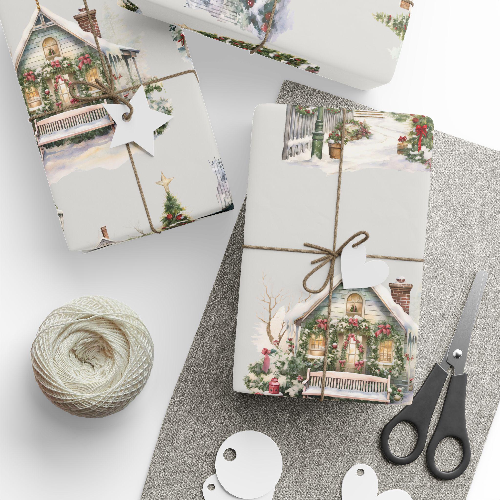 Vintage Christmas Wrapping Paper, Retro Christmas Wrapping Paper ...