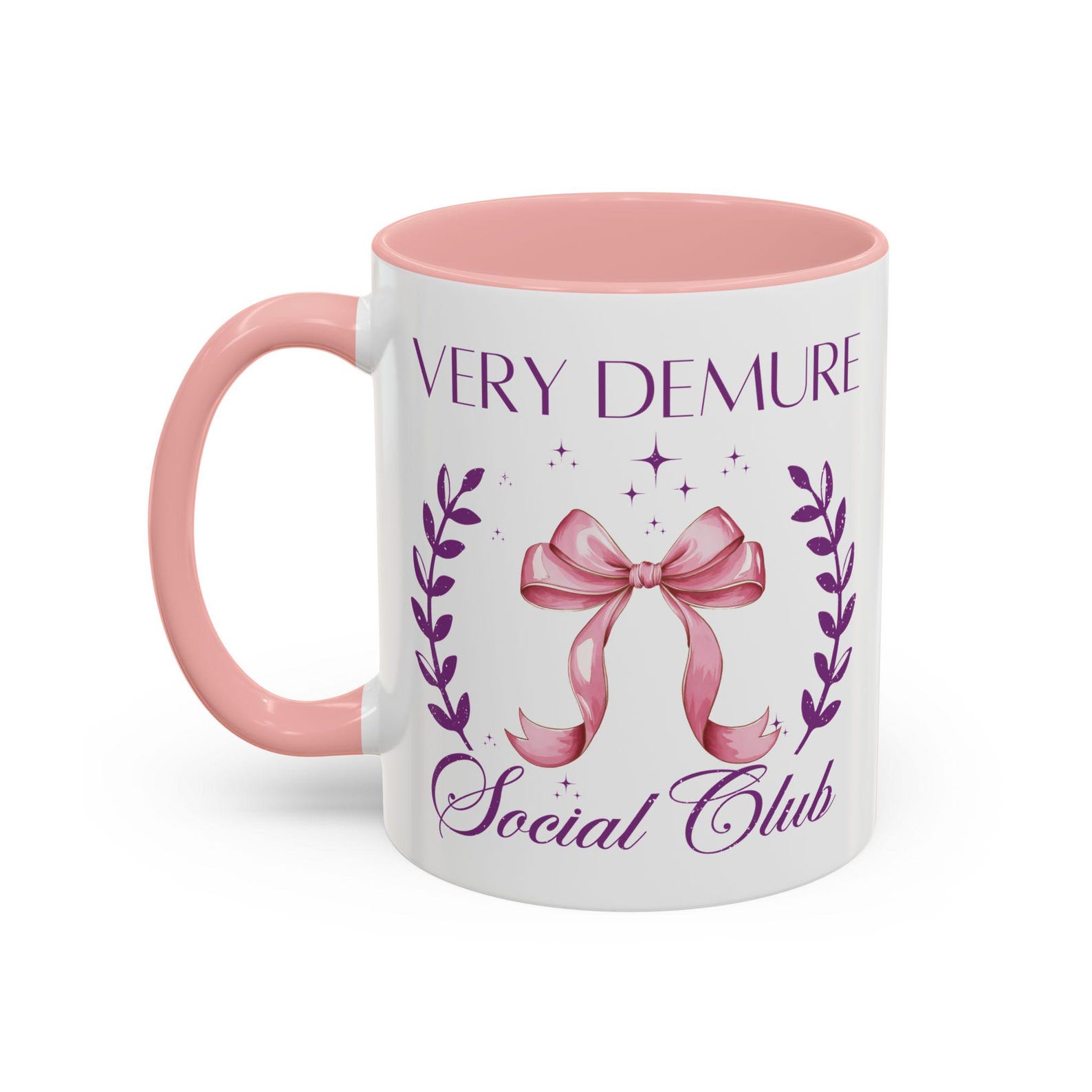 Very Demure Mug, Coquette Mug, Cute Bow Mug, Gift for Mom, Accent Mug ...