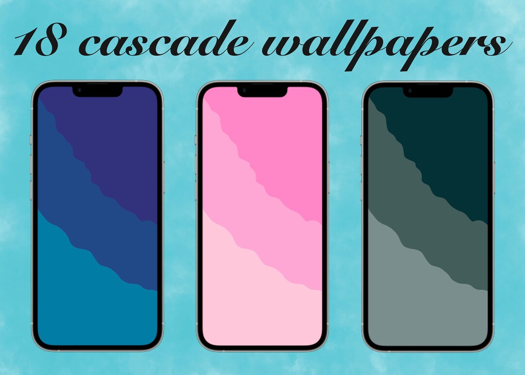 18 Cascade Phone Wallpapers Colorful Material Design High - Etsy