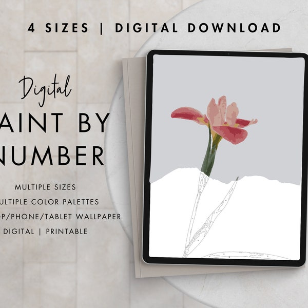 Paint by Numbers Wallpaper - Etsy
