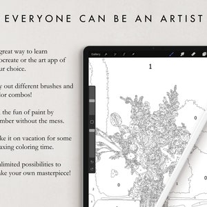 Red Flower Bouquet Paint by Number Kit Adult | Printable & Digital ...