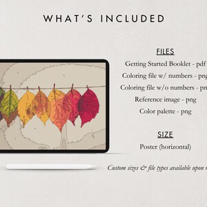 Hanging Fall Leaf Paint by Number Kit Adult | Printable & Digital ...