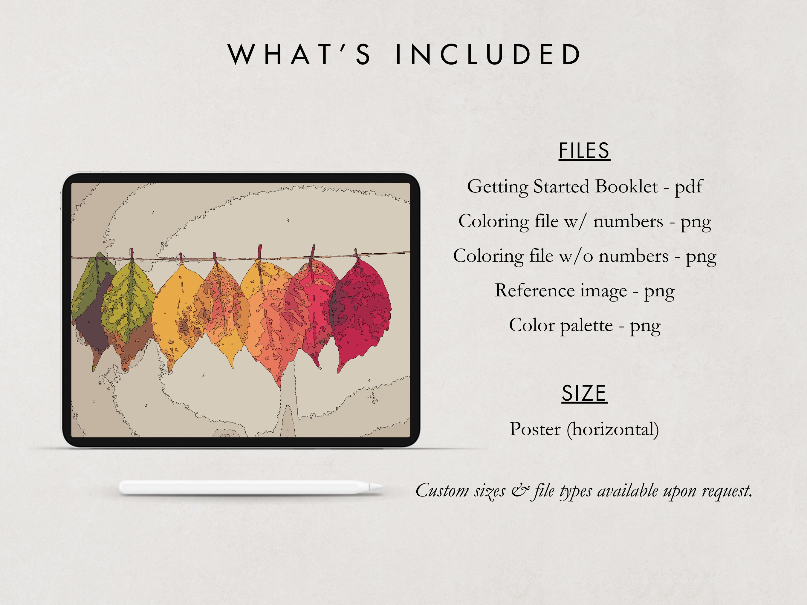 Hanging Fall Leaf Paint by Number Kit Adult | Printable & Digital ...