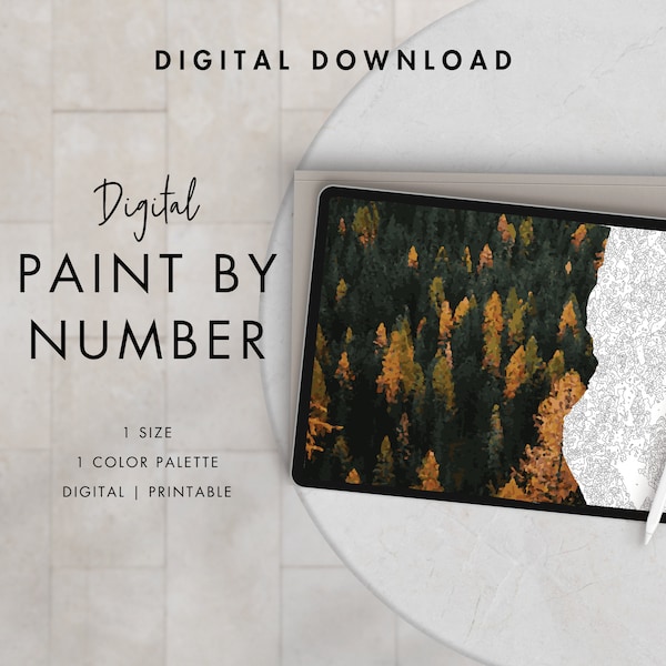 Paint by Number Forest - Etsy