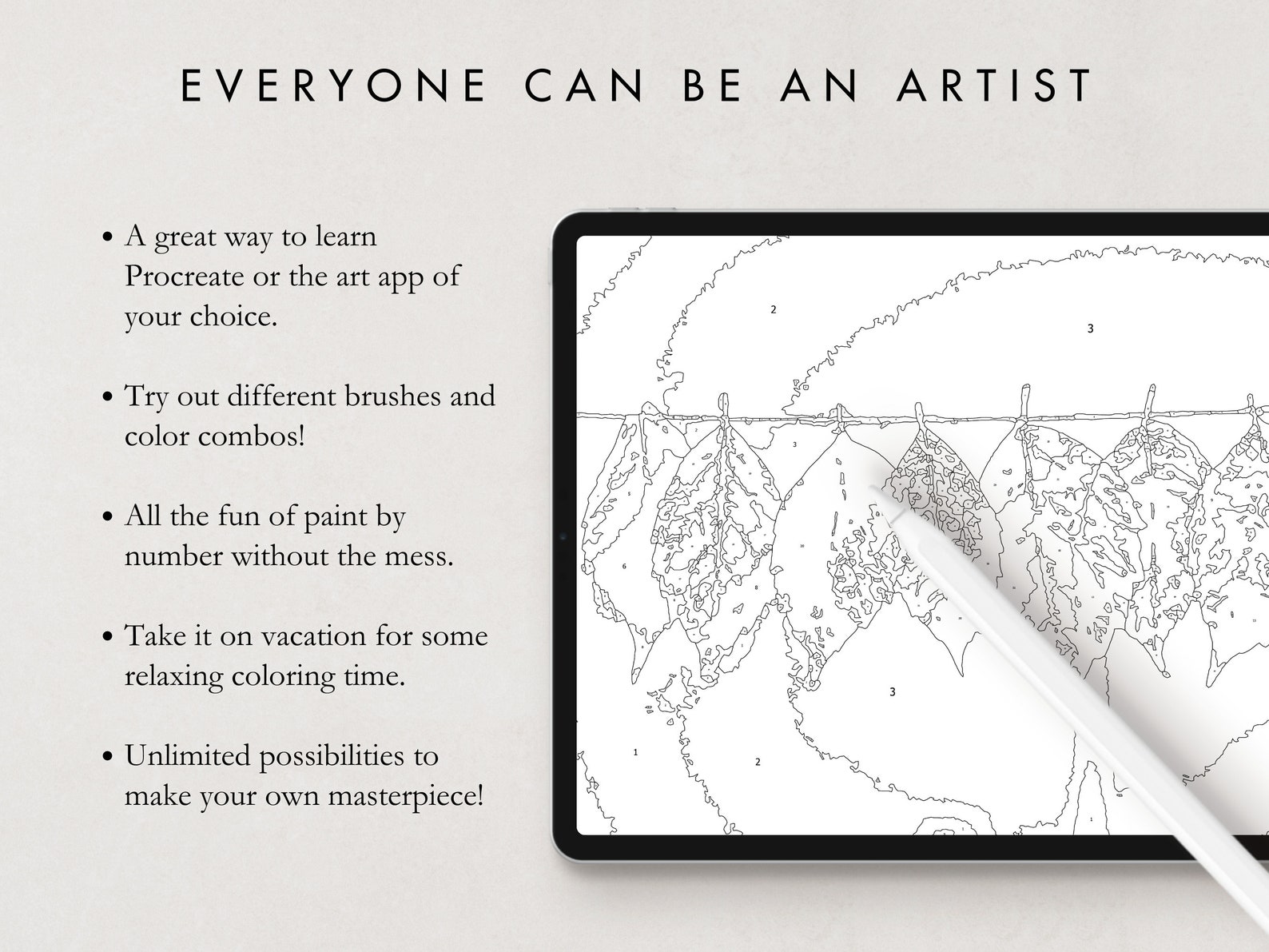 Hanging Fall Leaf Paint by Number Kit Adult | Printable & Digital ...