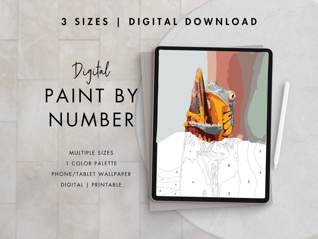 Tree Frog Paint by Number Kit Adult | Printable & Digital Download Art ...