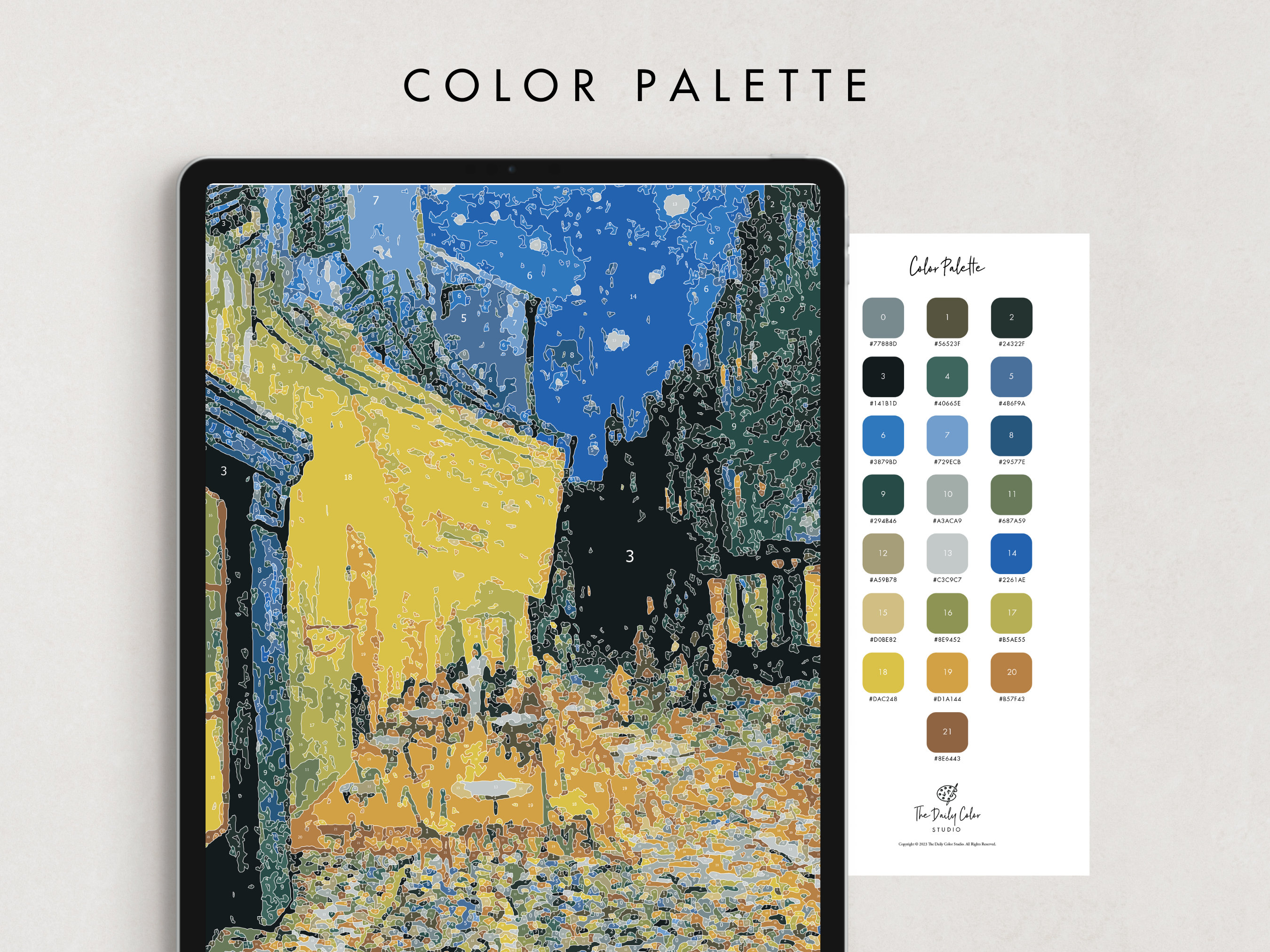 Paint by Number Kit Adult | Digital Download Art | Café Terrace at ...