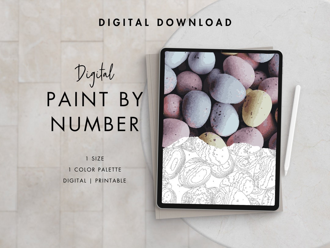 Chocolate Easter Eggs Paint by Number Kit Adult | Printable & Digital ...