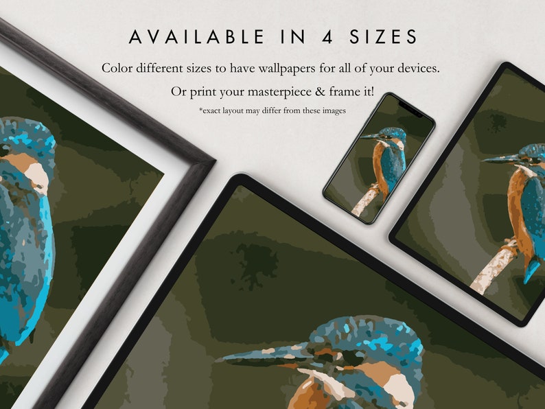 Bird Paint by Number Kit Adult | Printable & Digital Download Art ...