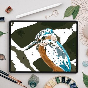 Bird Paint by Number Kit Adult | Printable & Digital Download Art ...