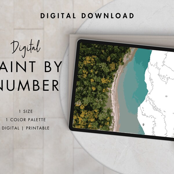 Paint by Number Wallpaper - Etsy